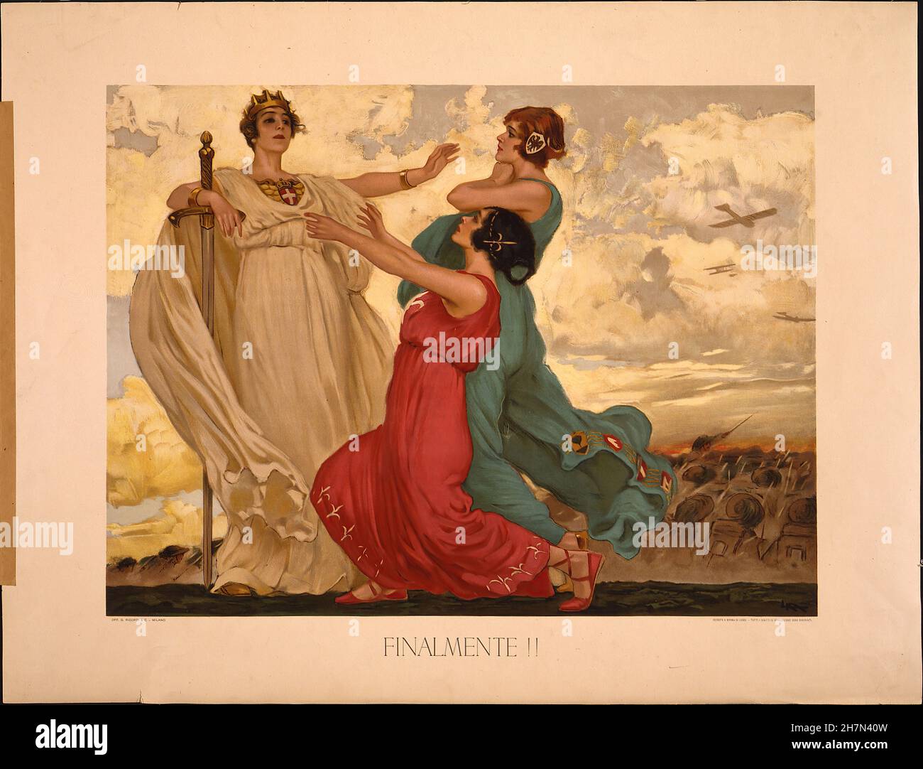 Italian propaganda poster hi-res stock photography and images - Alamy