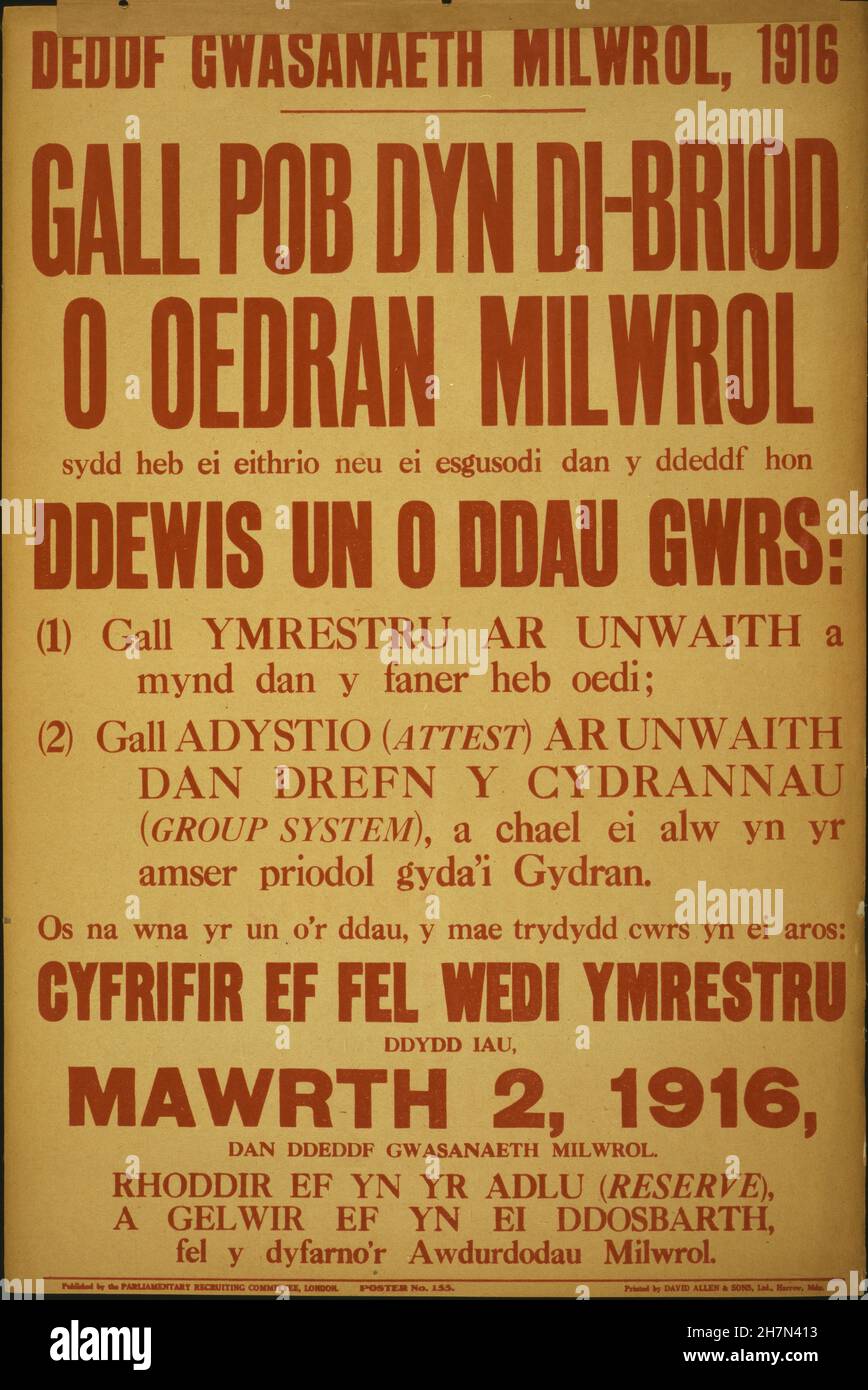 Irish Enlist World War One Propaganda - 45 Stock Photo - Alamy