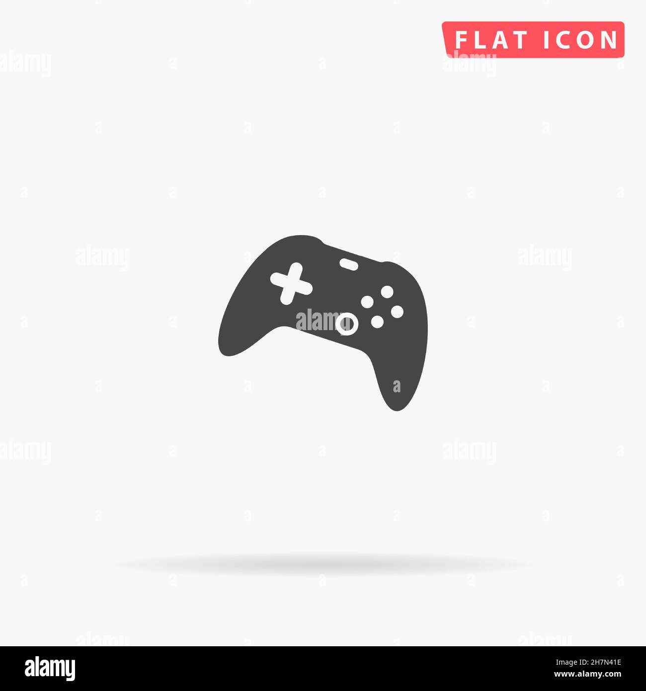 Joystick flat vector icon. Hand drawn style design illustrations Stock ...