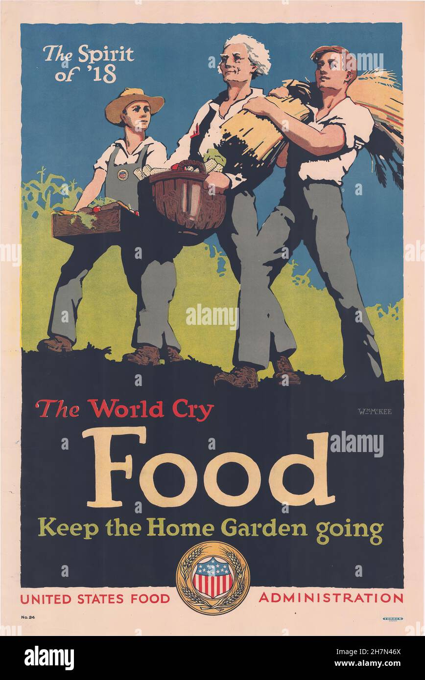 Rationing Poster - U.S World War One Propaganda - 27 Stock Photo - Alamy