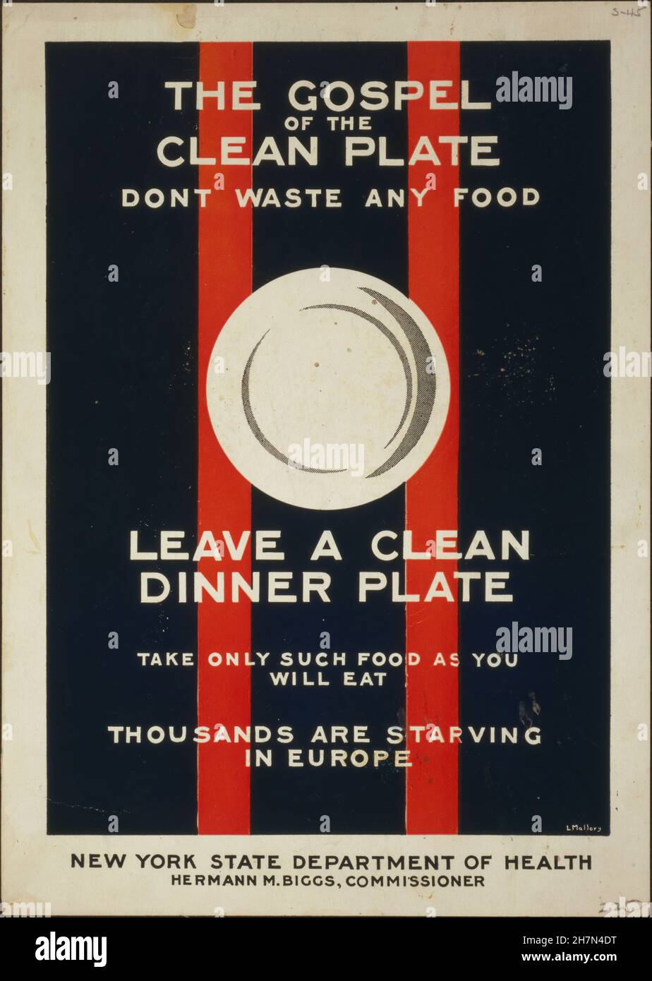 Rationing Poster - U.S World War One Propaganda - 247 Stock Photo - Alamy