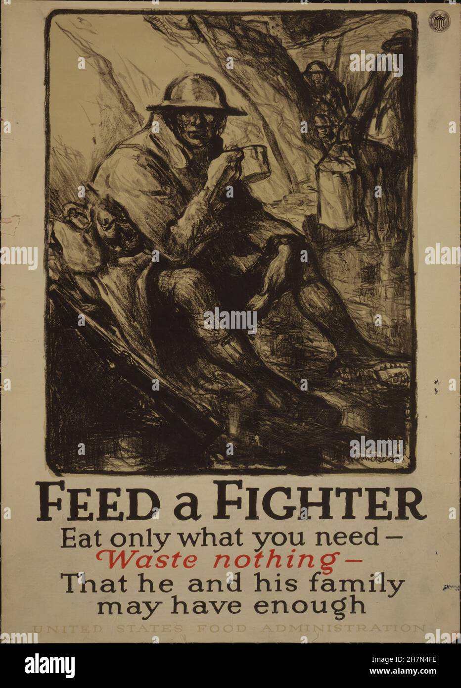 Rationing Poster - U.S World War One Propaganda - 345 Stock Photo - Alamy