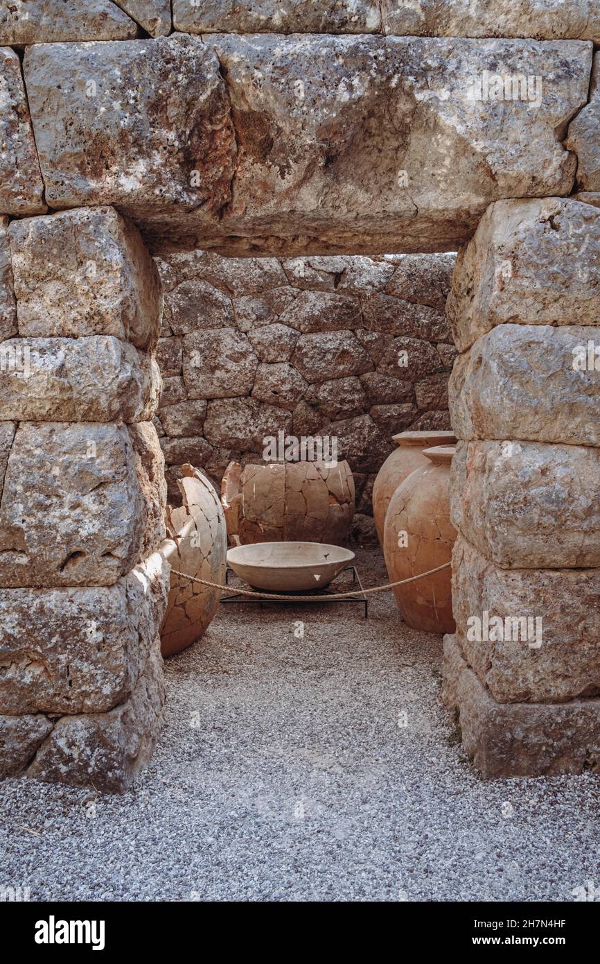 Pottery at the Necromanteion, Ancient Greek temple of necromancy ...