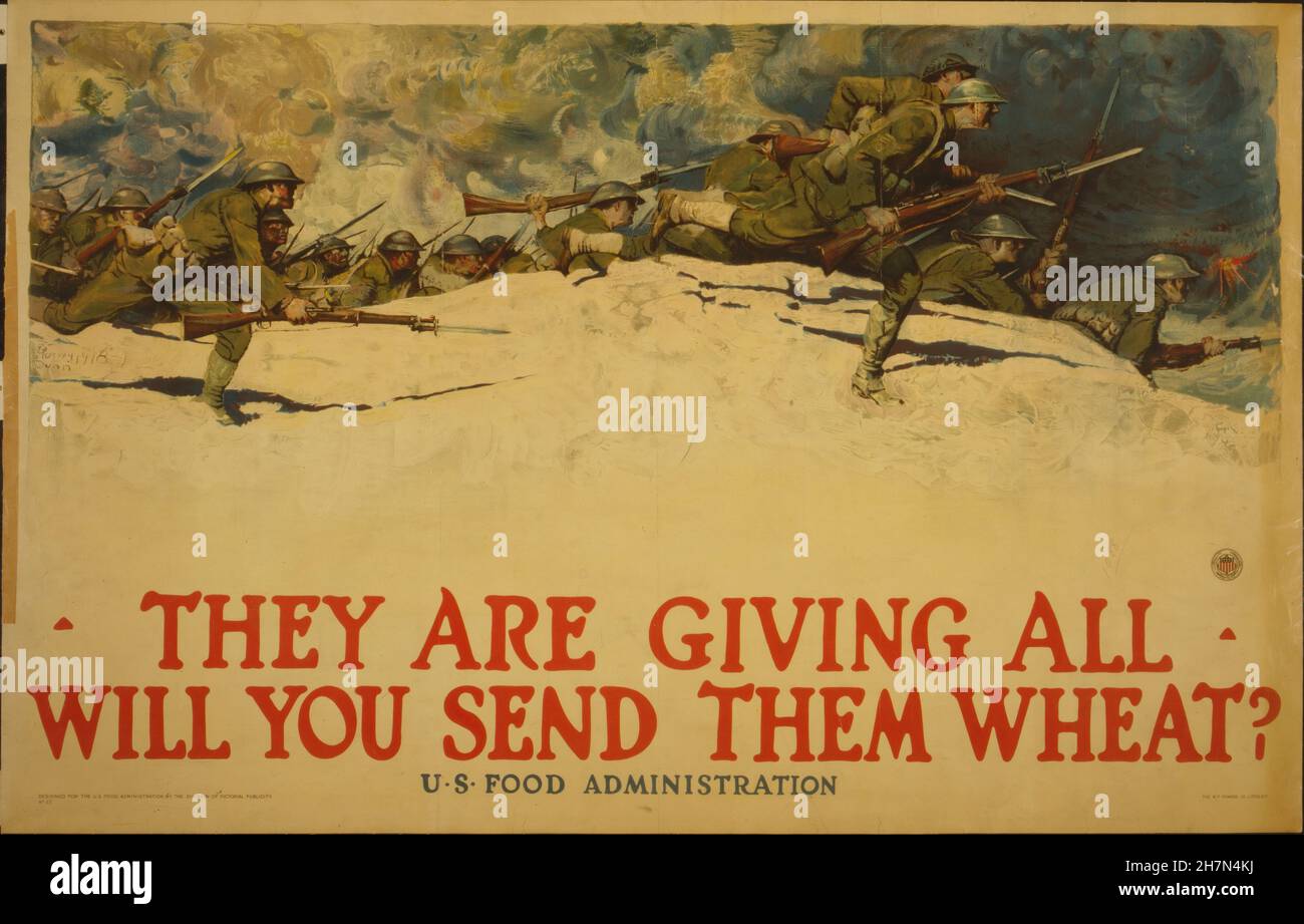 Rationing Poster - U.S World War One Propaganda - 381 Stock Photo - Alamy