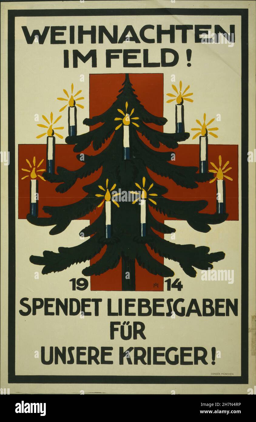 Red Cross Poster - German World War One Propaganda - 79 Stock Photo - Alamy