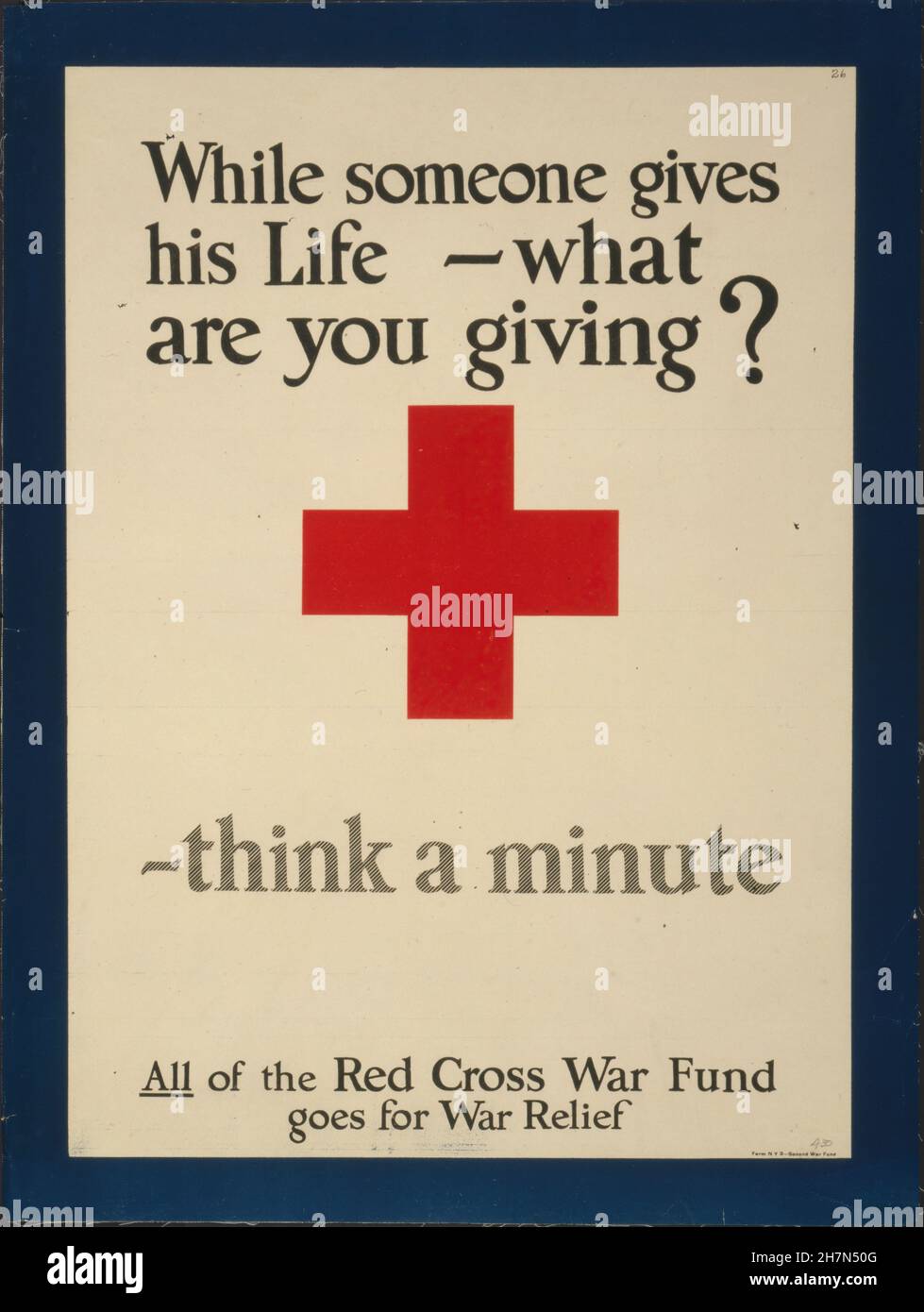 Red Cross Poster - U.S World War One Propaganda - 227 Stock Photo - Alamy