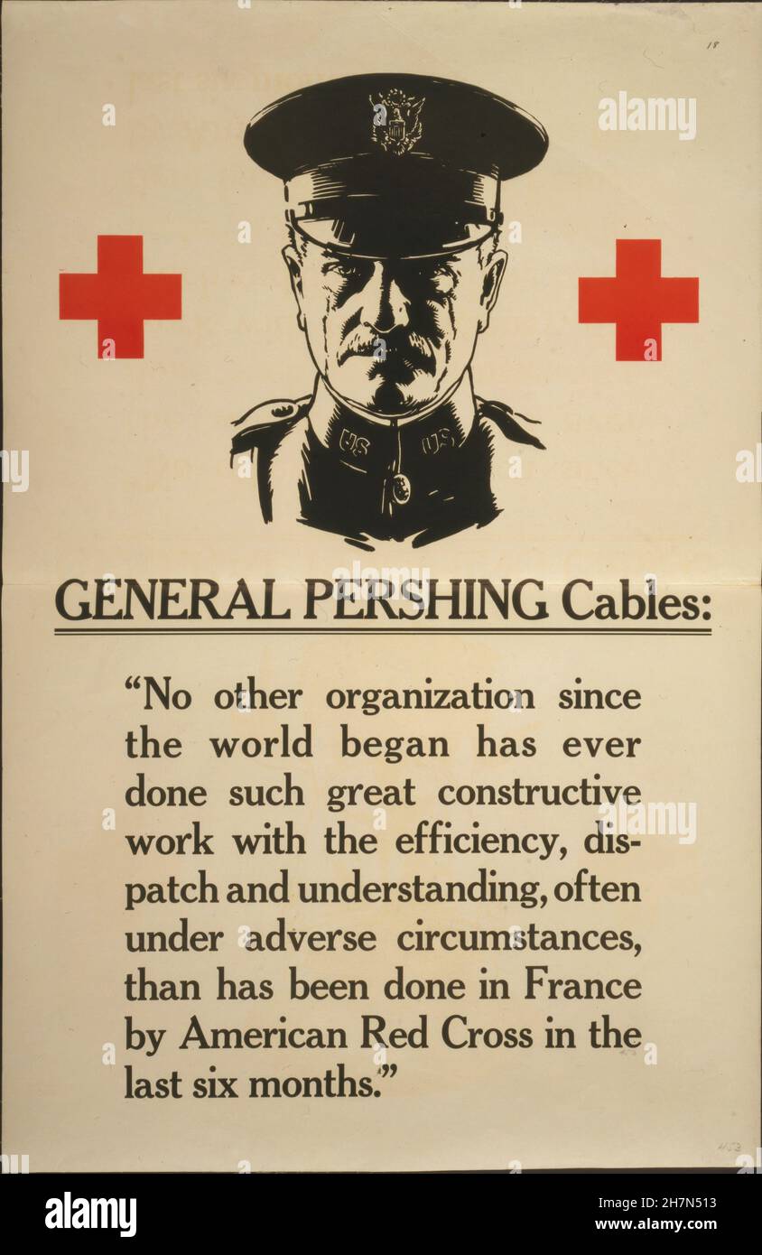 Red Cross Poster - U.S World War One Propaganda - 222 Stock Photo - Alamy