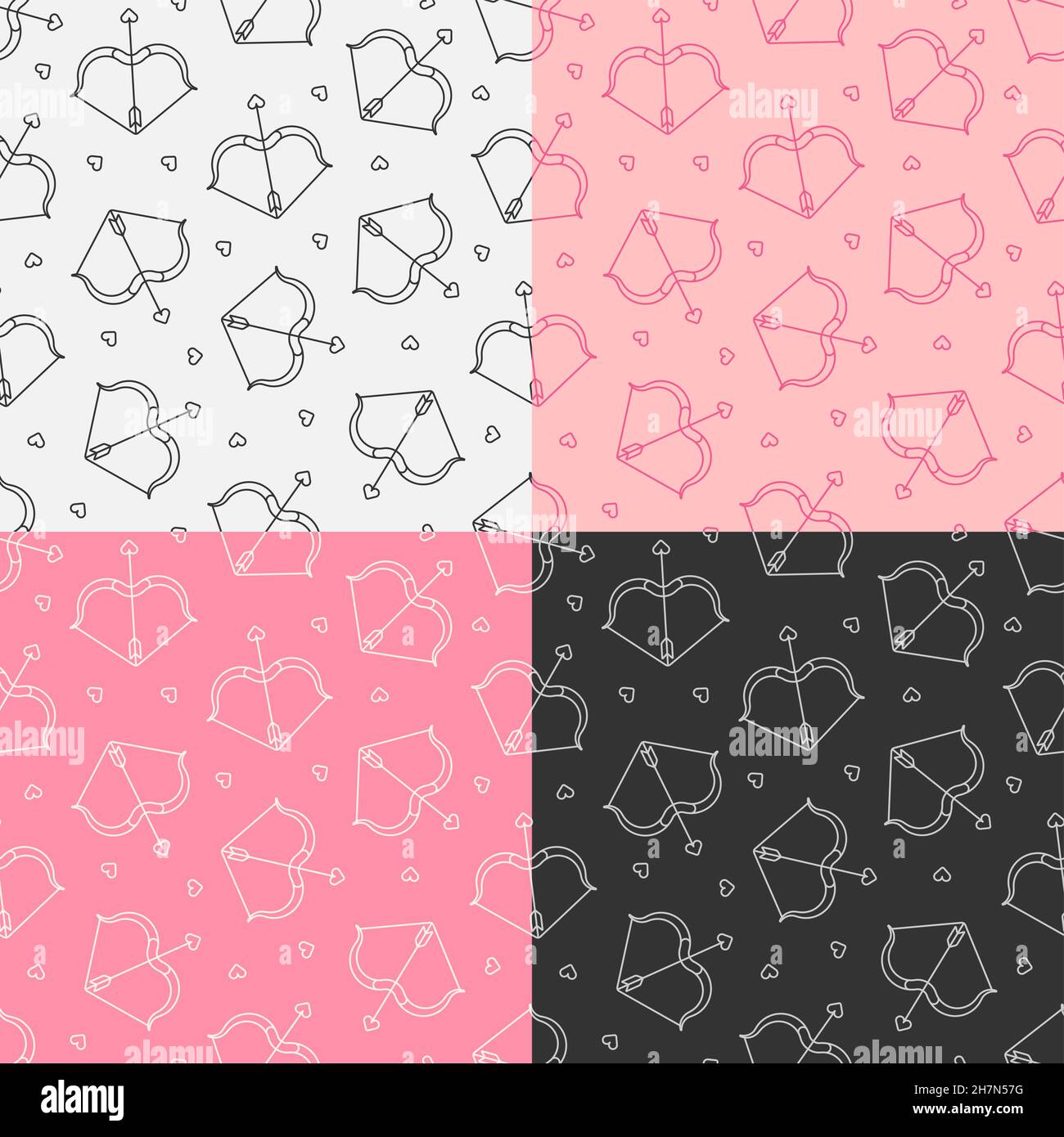 Heart shaped patterns Stock Vector Images - Alamy