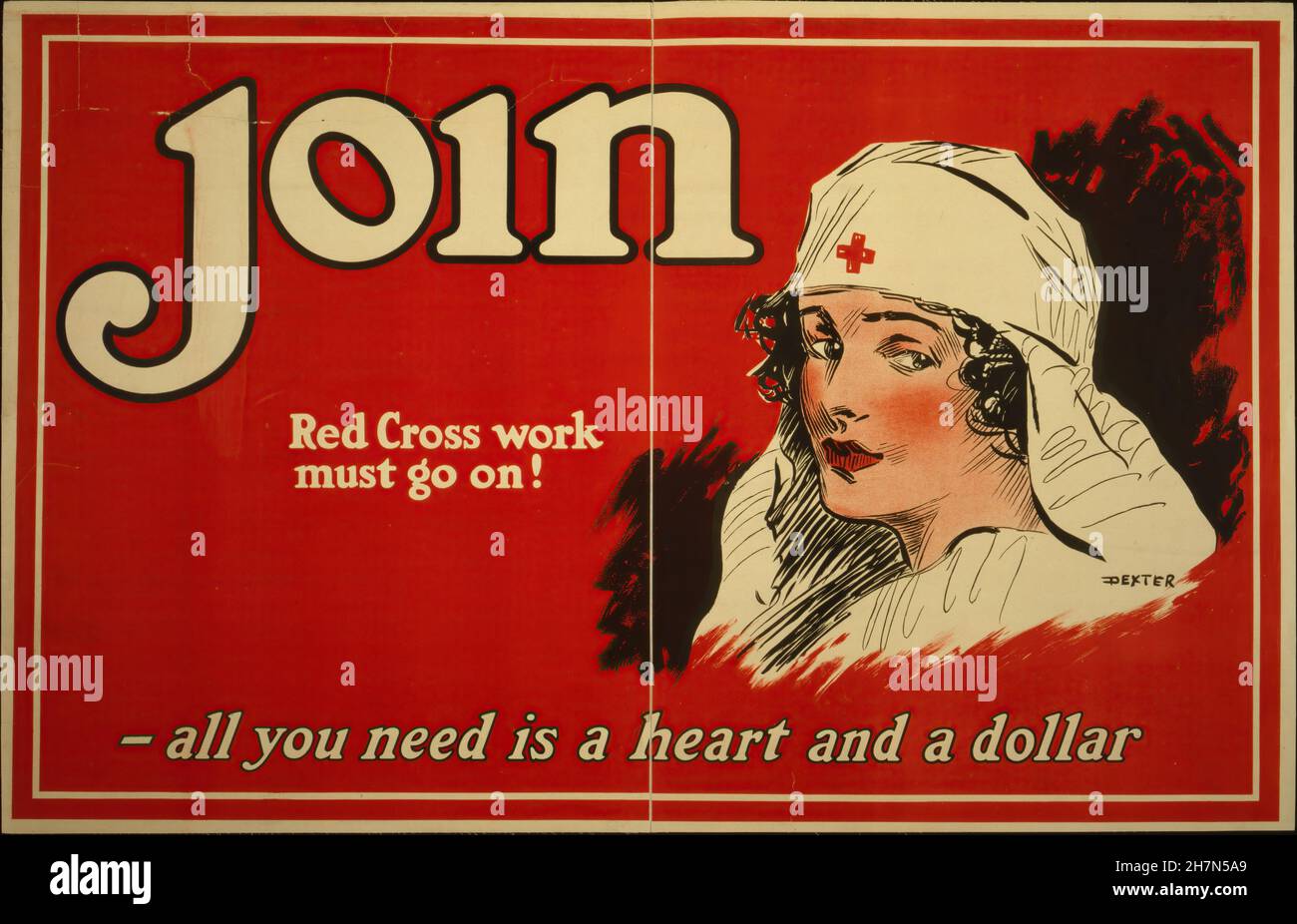 Red Cross Poster - U.S World War One Propaganda - 380 Stock Photo - Alamy