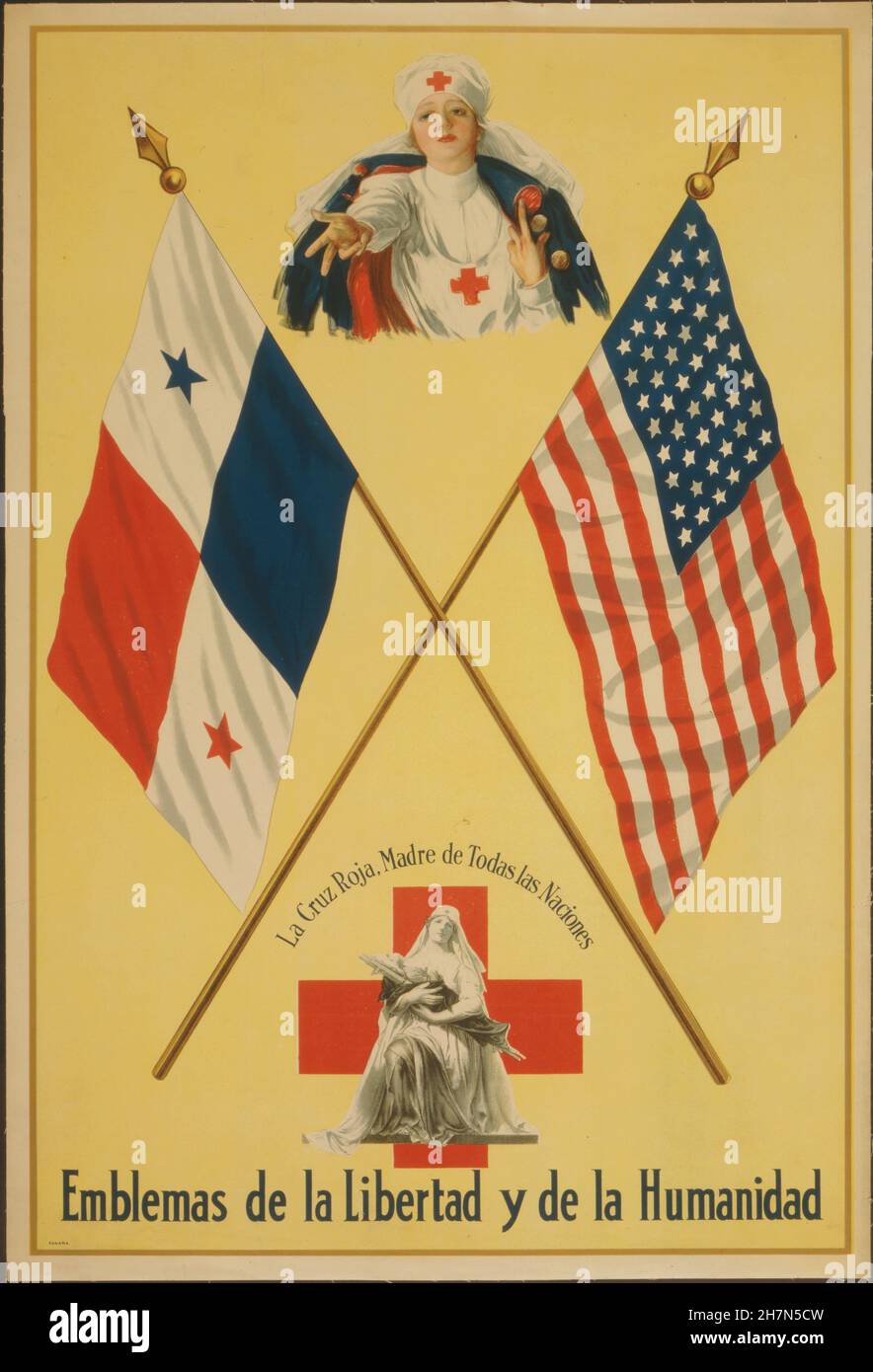 Red Cross Poster - U.S World War One Propaganda - 1914-1918 - 04 Stock ...
