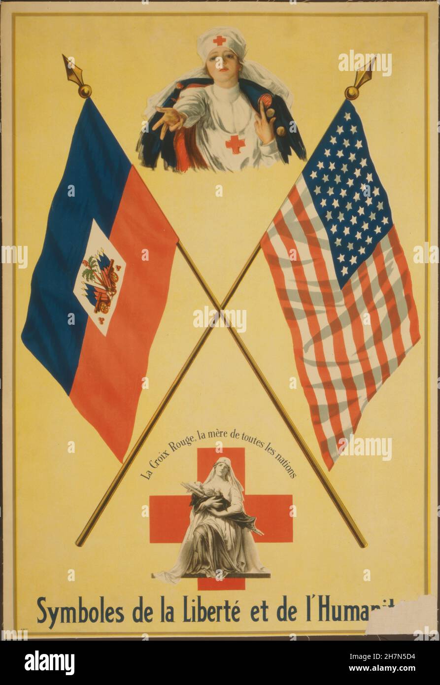 Red Cross Poster - U.S World War One Propaganda - 1914-1918 - 05 Stock ...