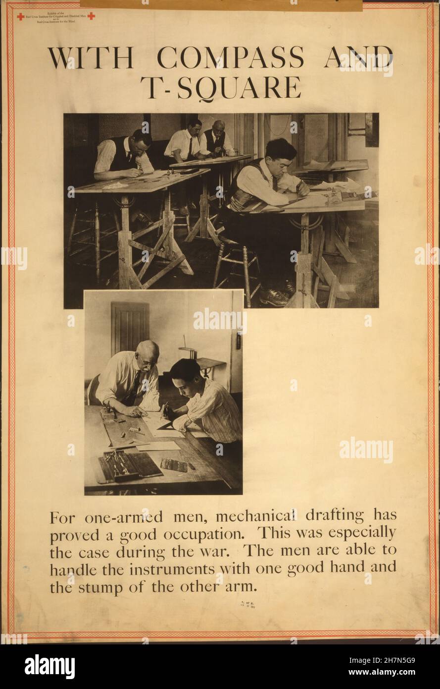 Red Cross Poster - U.S World War One Propaganda - 1919 - 14 Stock Photo ...