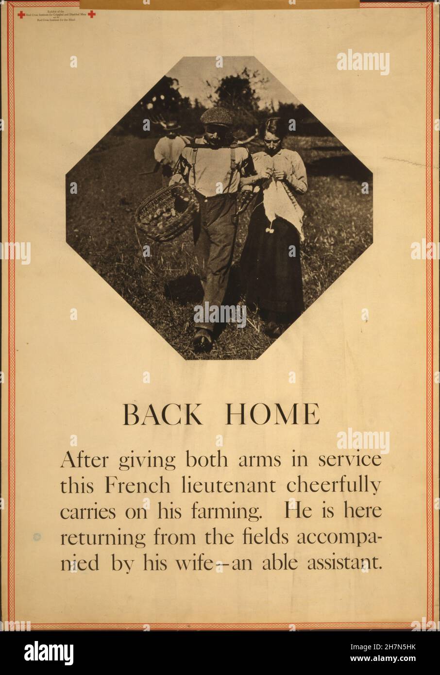 Red Cross Poster - U.S World War One Propaganda - 1919 - 15 Stock Photo ...