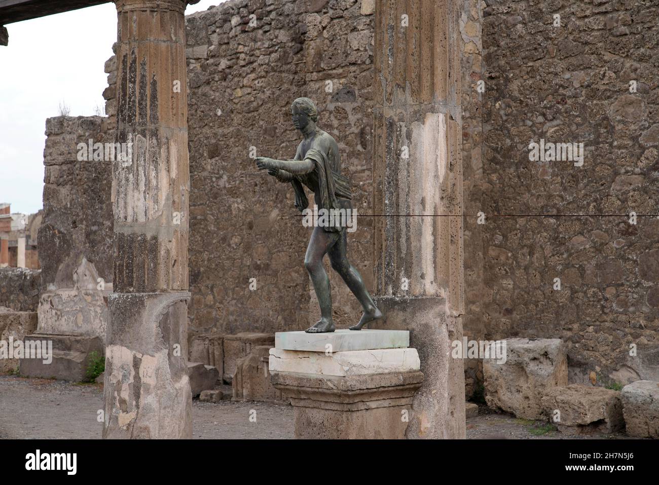 Statue of Apollo, Temple of Apollo, Pompeii, Campania, Italy Stock ...