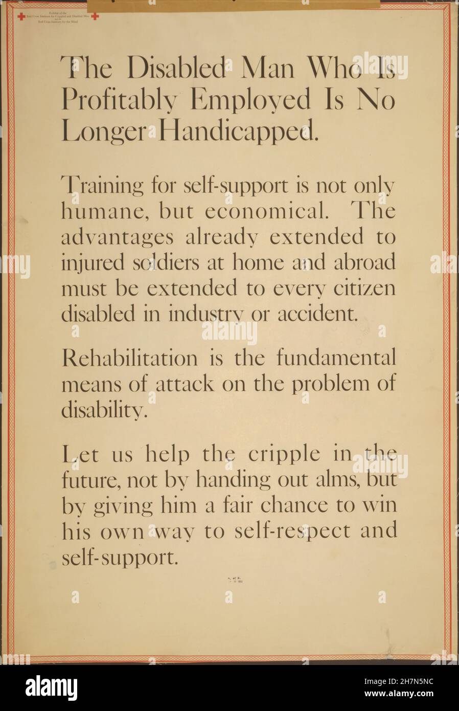 Red Cross Poster - World War One Propaganda - 1919 - 06 Stock Photo - Alamy