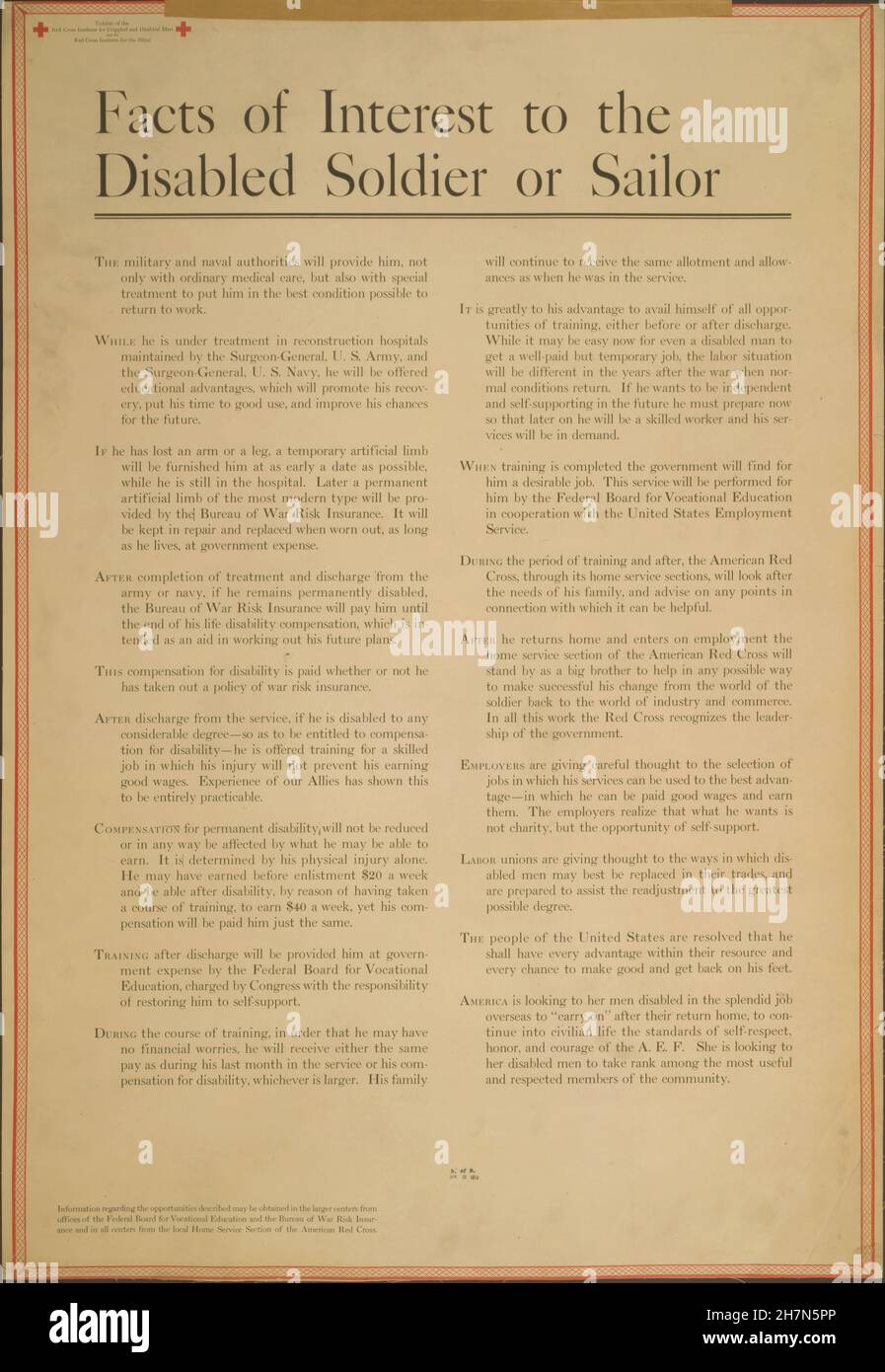 Red Cross Poster - World War One Propaganda - 1919 - 12 Stock Photo - Alamy