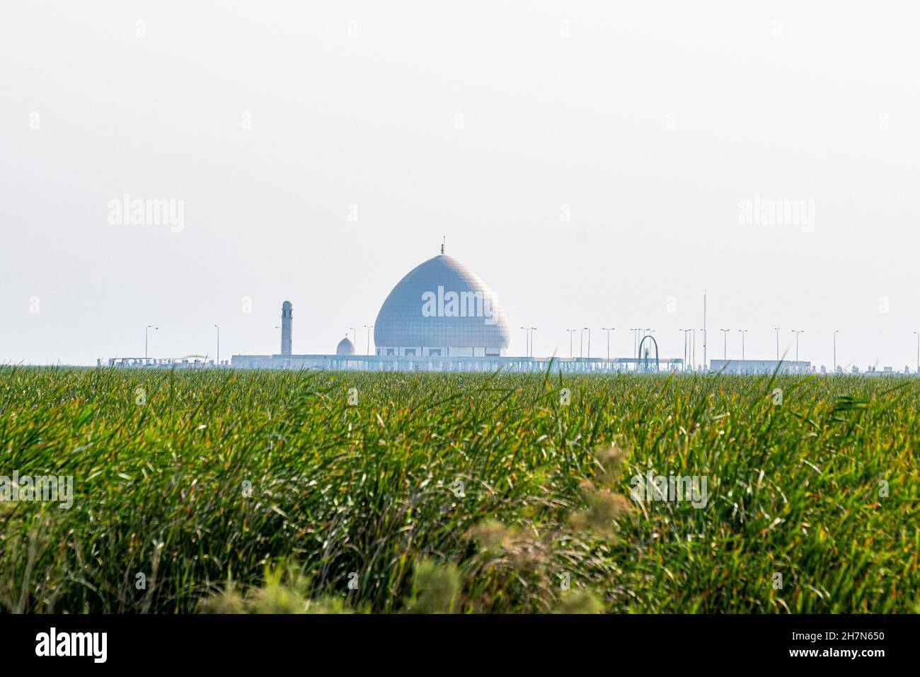 Silhouette of a Martyrs Monument in Chabaish in the Mesopotamian ...