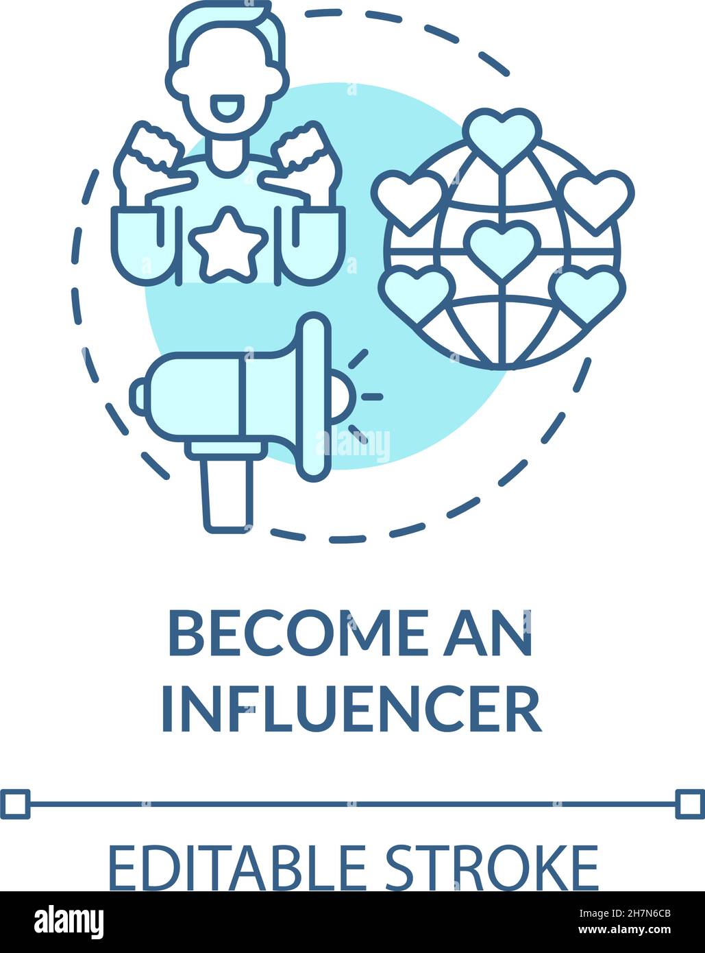 Become influencer blue concept icon Stock Vector Image & Art - Alamy Become influencer blue concept icon Stock Vector Image & Art - Alamy