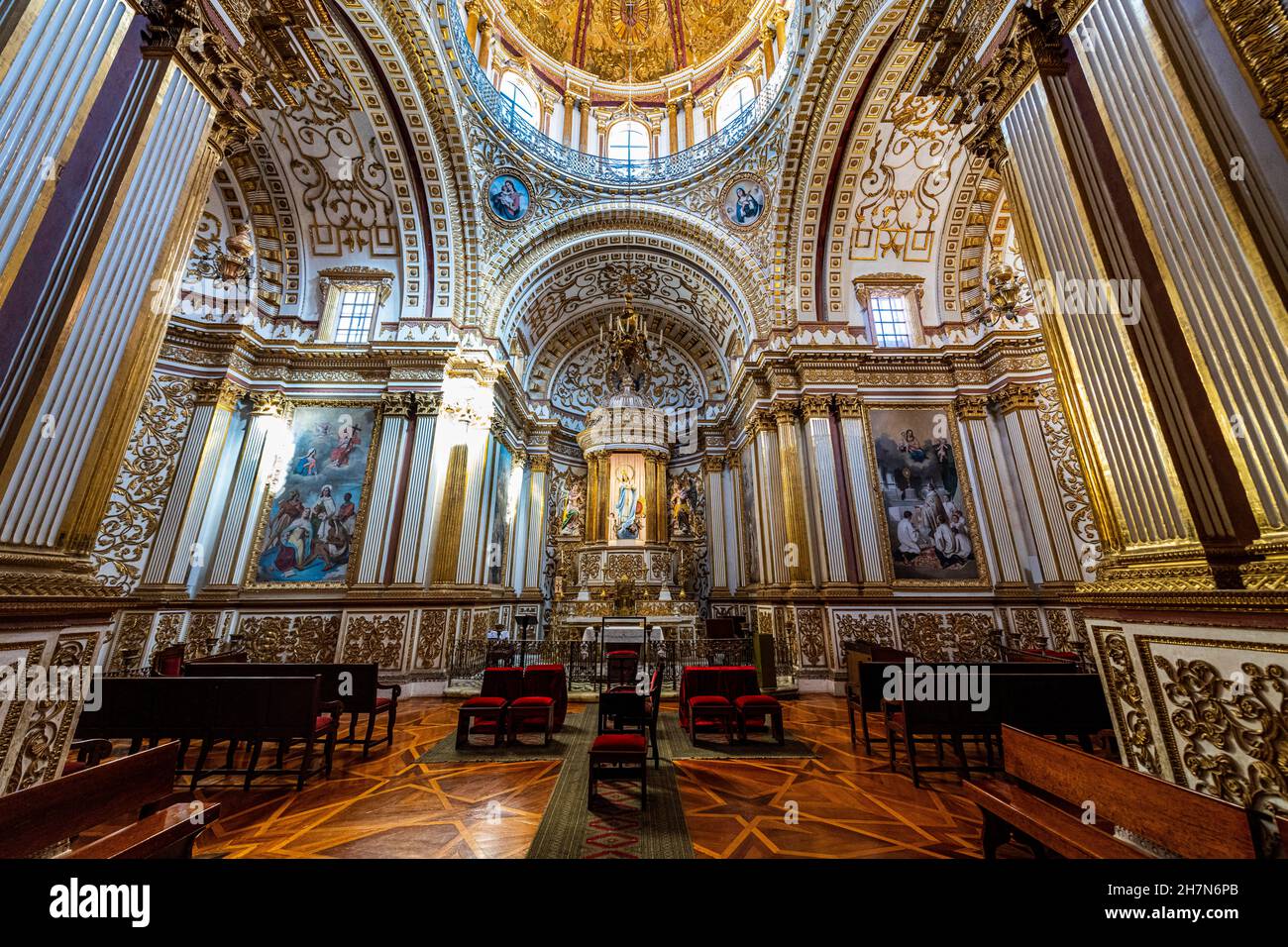 Interior of the Monastery Franciscano de Nuestra Senora de Guadalupe ...