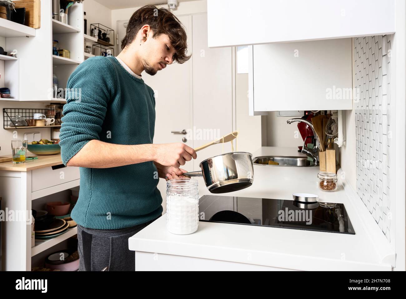 Pot italian food white background hi-res stock photography and images ...