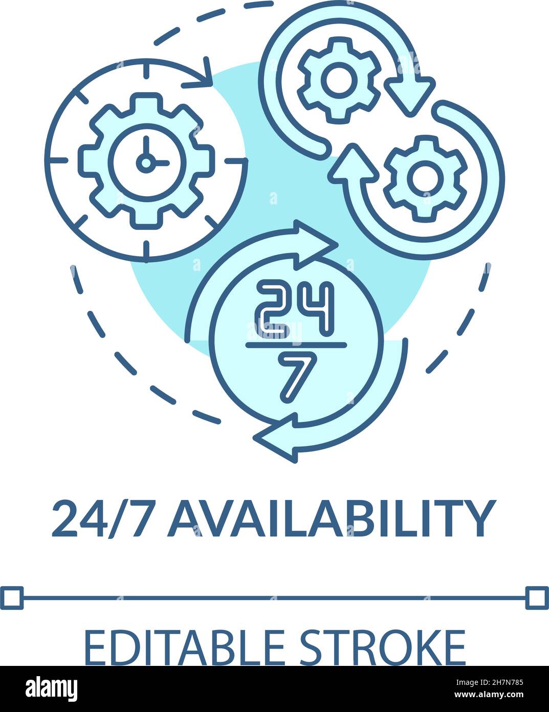 All time availability blue concept icon Stock Vector Image & Art - Alamy