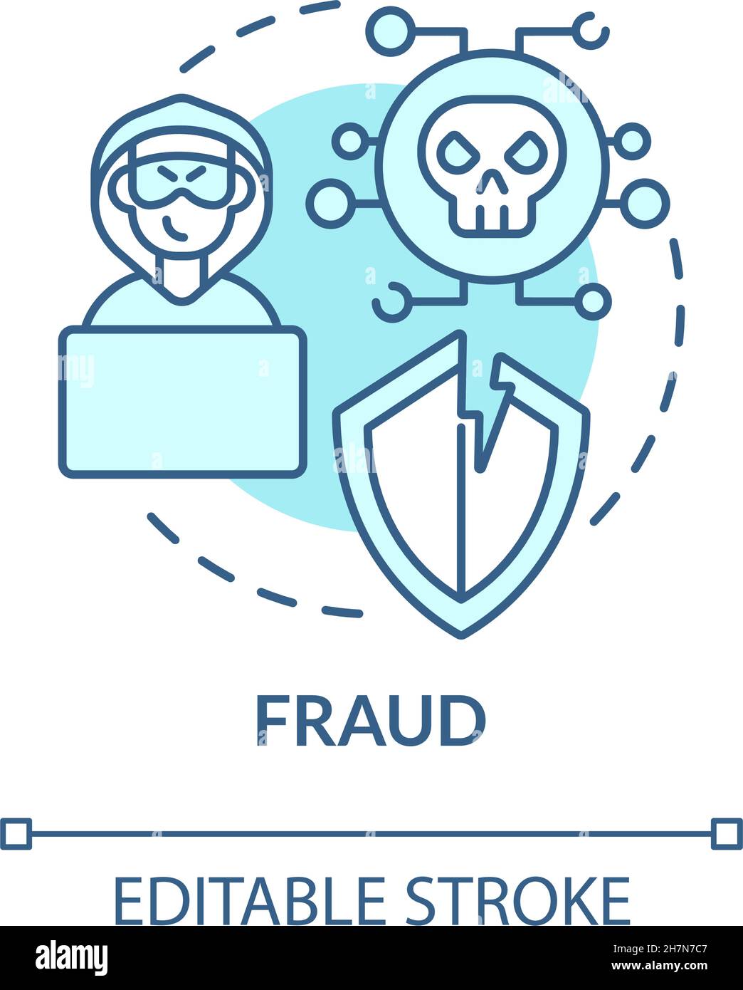 Fraud blue concept icon Stock Vector Image & Art - Alamy