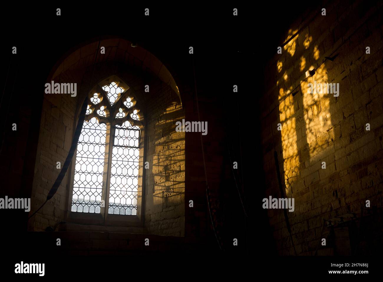 Late autumn sunlight through the west window, St. Gregory`s Church ...