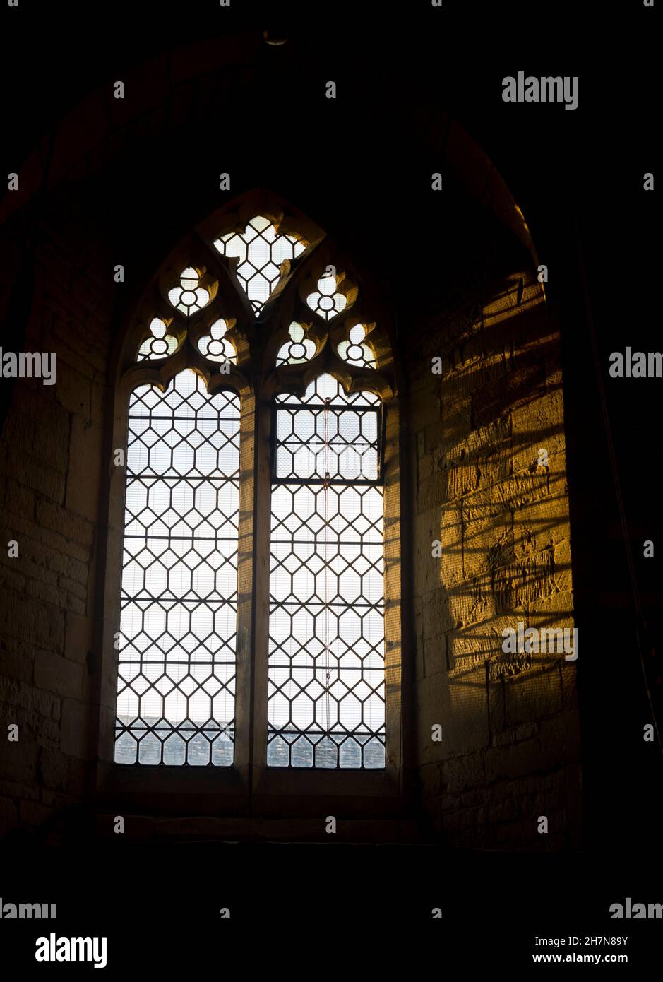 Late autumn sunlight through the west window, St. Gregory`s Church ...