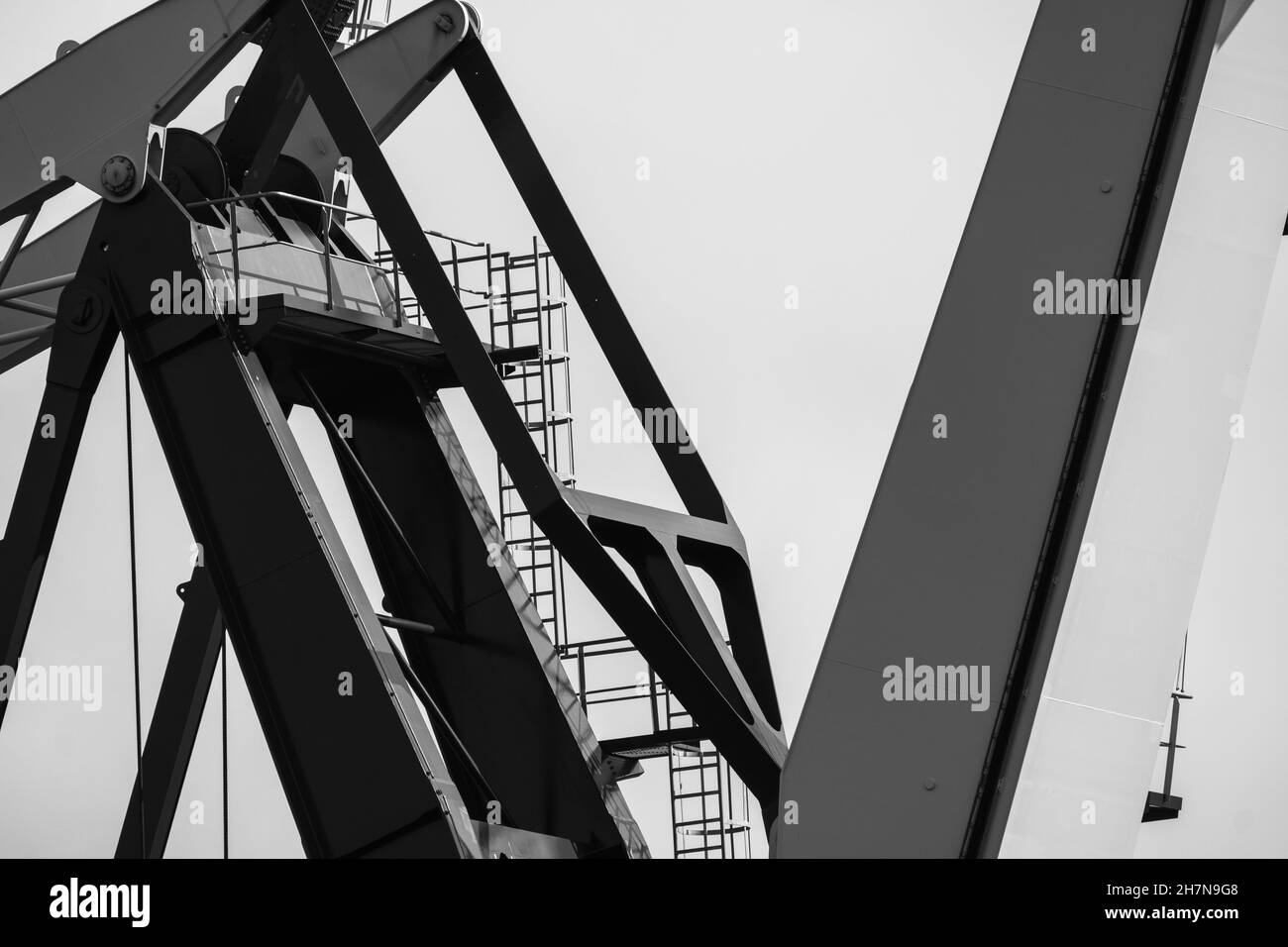 Metal industrial structure with ladders Stock Photo - Alamy