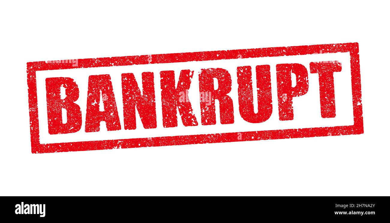 Vector illustration of The word Bankrupt in red ink stamp Stock Vector ...