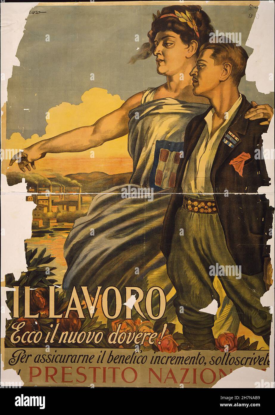 War Loan Poster - Italian World War One Propaganda - 04 Stock Photo - Alamy