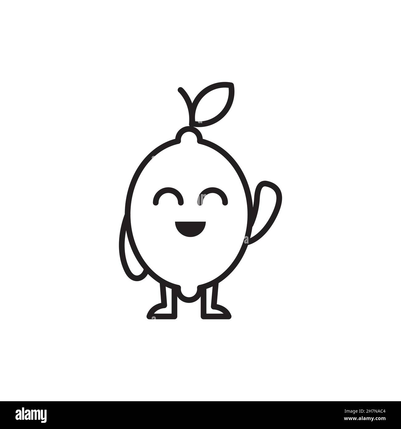 vector illustrations set of fruits character with cute face emoticon ...