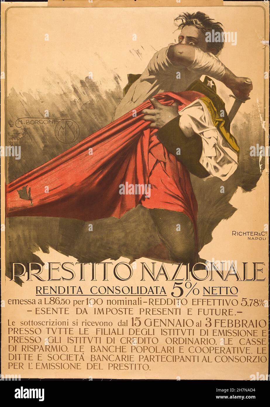 War Loan Poster - Italian World War One Propaganda - 06 Stock Photo - Alamy