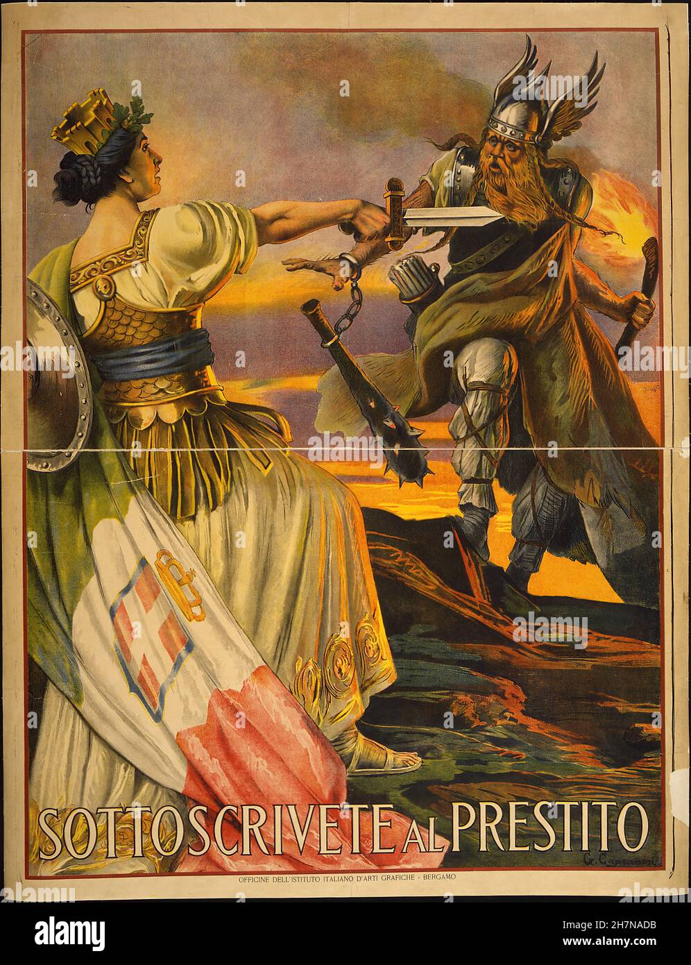 World war italian propaganda poster hi-res stock photography and images ...