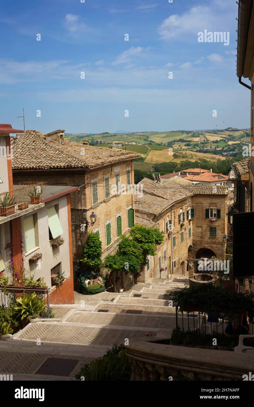 Corinaldo, Ancona province, Marche, Italy: medieval city surrounded by ...
