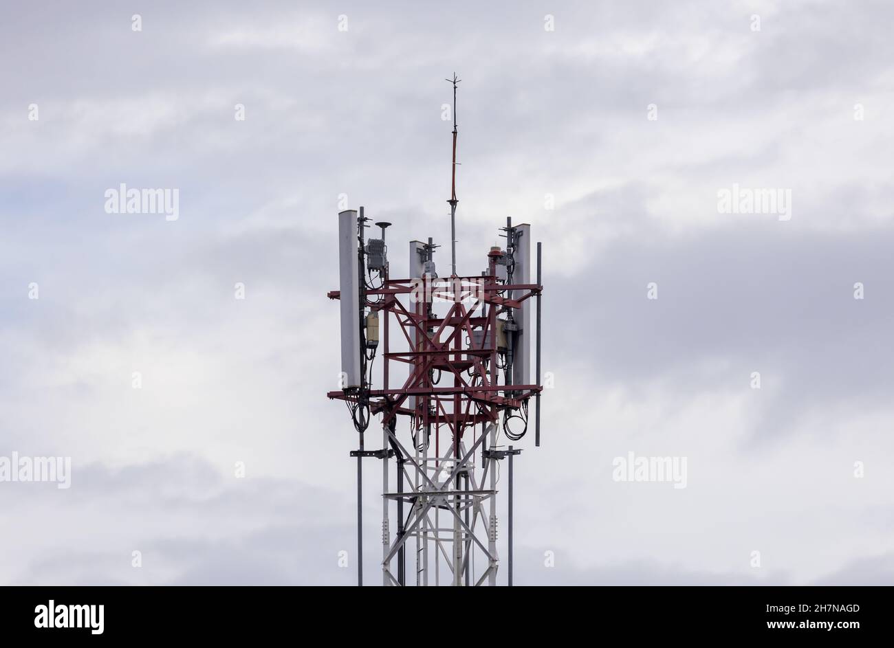 Closeup shot of a cell tower Stock Photo - Alamy