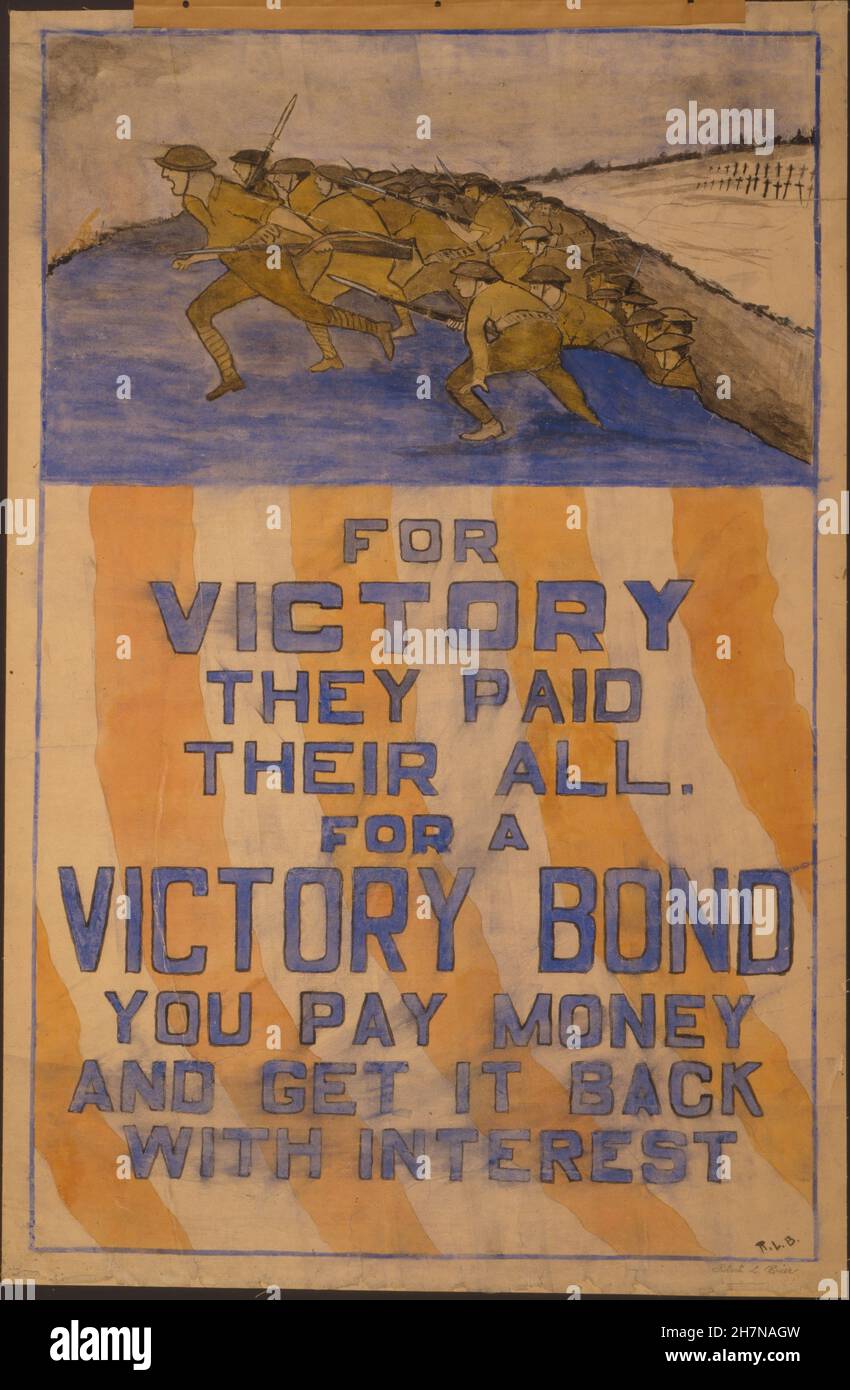 War Loan Poster - U.S World War One Propaganda - 140 Stock Photo - Alamy