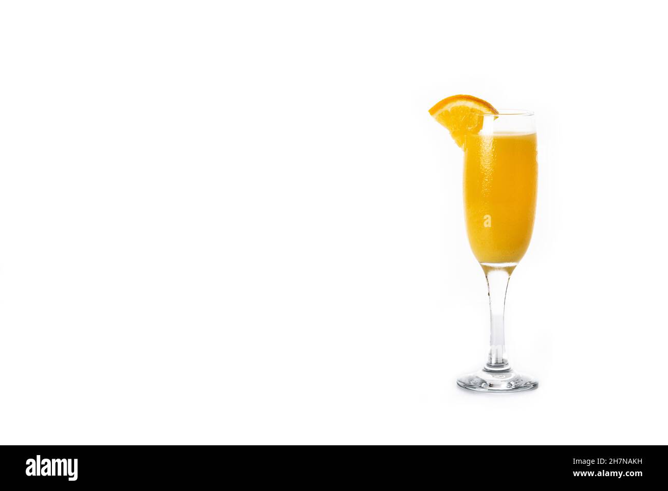 Orange mimosa cocktail isolated on white background Stock Photo - Alamy