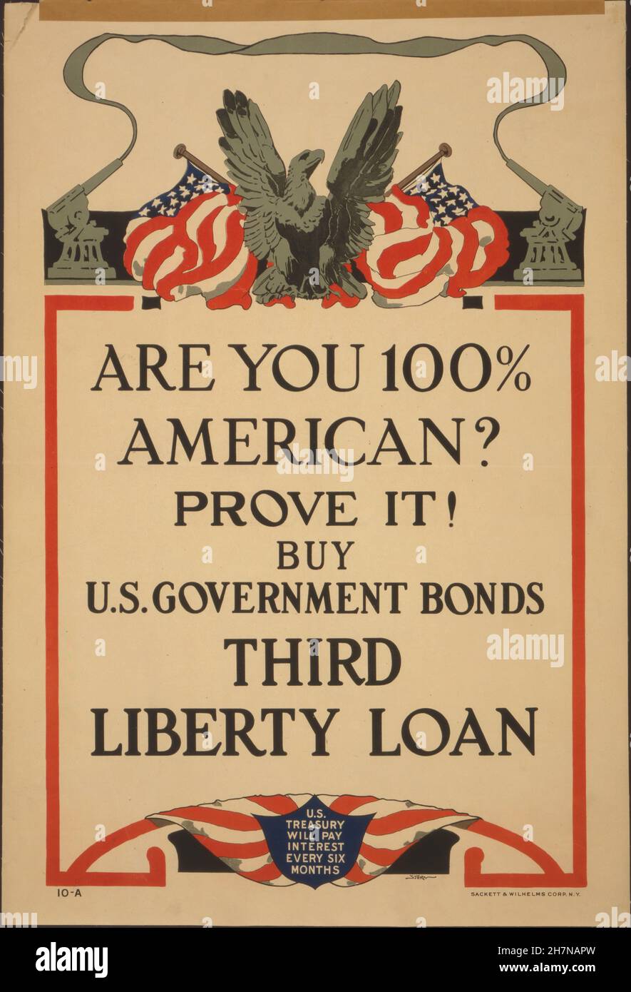 War Loan Poster - U.S World War One Propaganda - 181 Stock Photo - Alamy