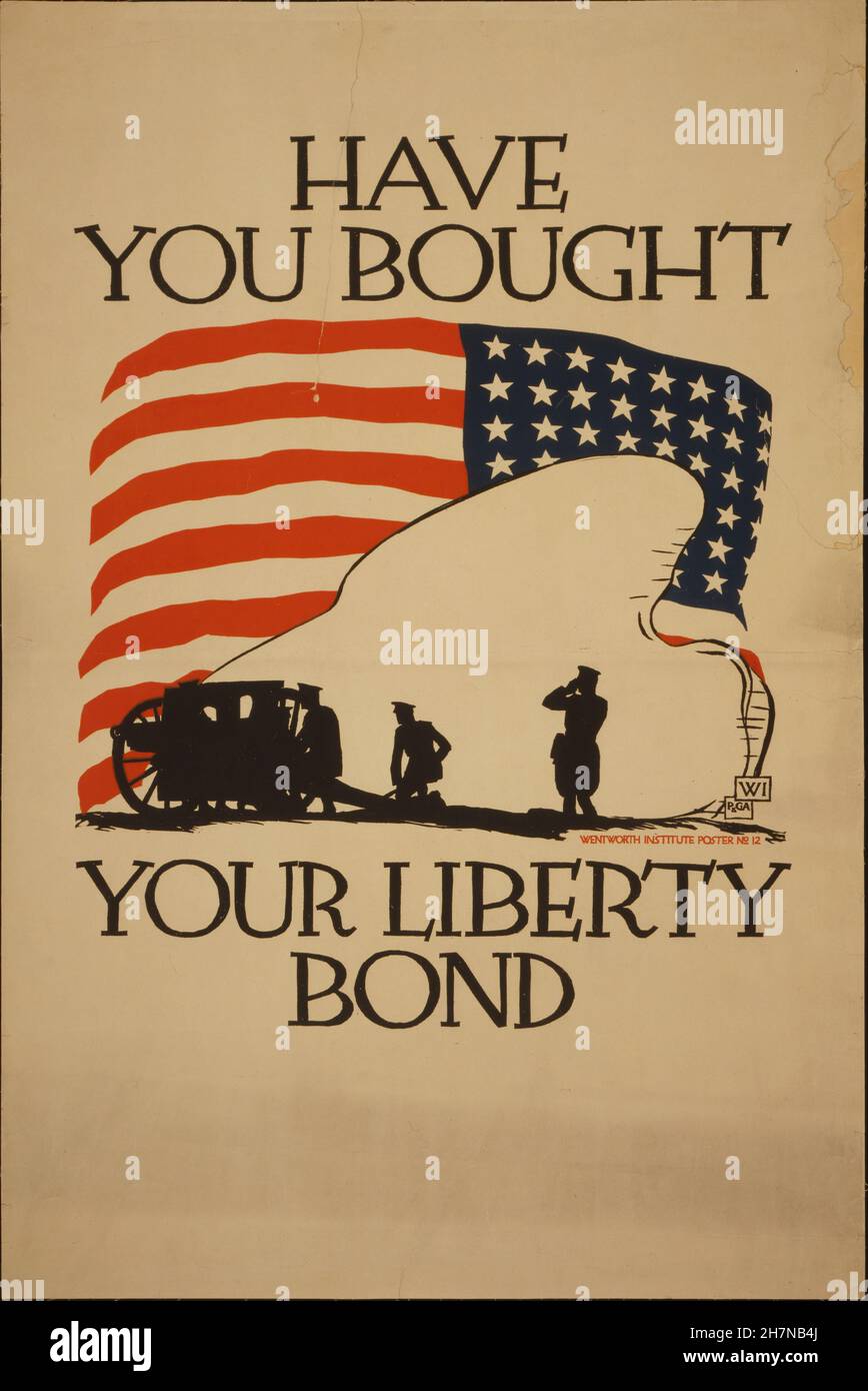 War Loan Poster - U.S World War One Propaganda - 443 Stock Photo - Alamy