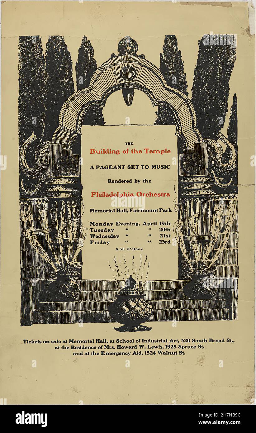 The Building Of The Temple A Pageant Set To Music - World War One U.S.A ...