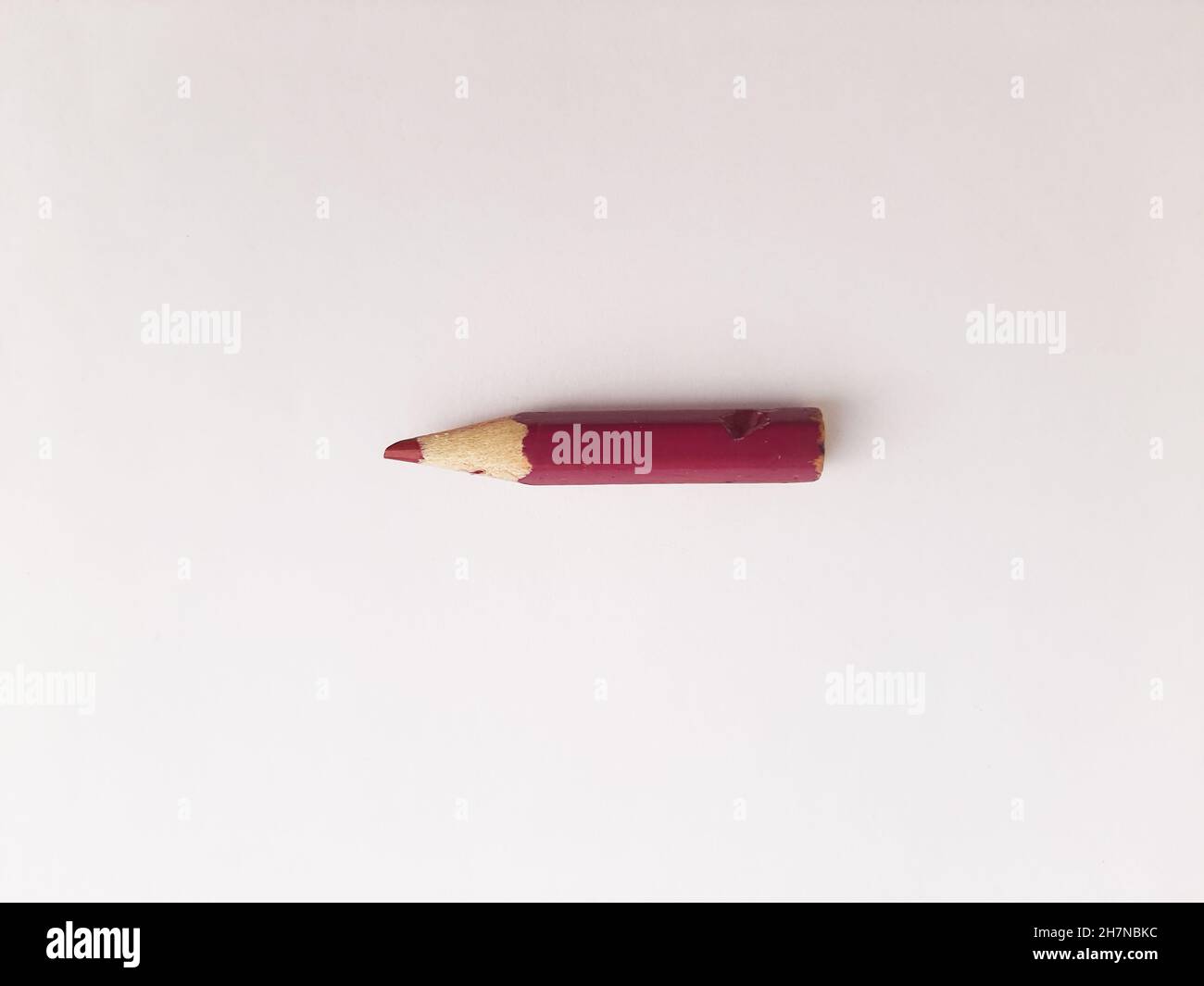 Small wooden pencil. Short pencil. Biten wooden pencil Stock Photo - Alamy