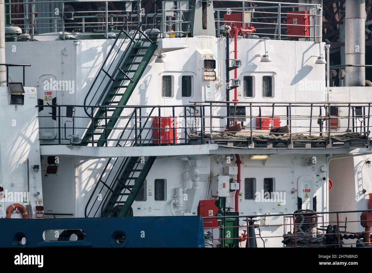Hose outside modern industrial ship Stock Photo - Alamy