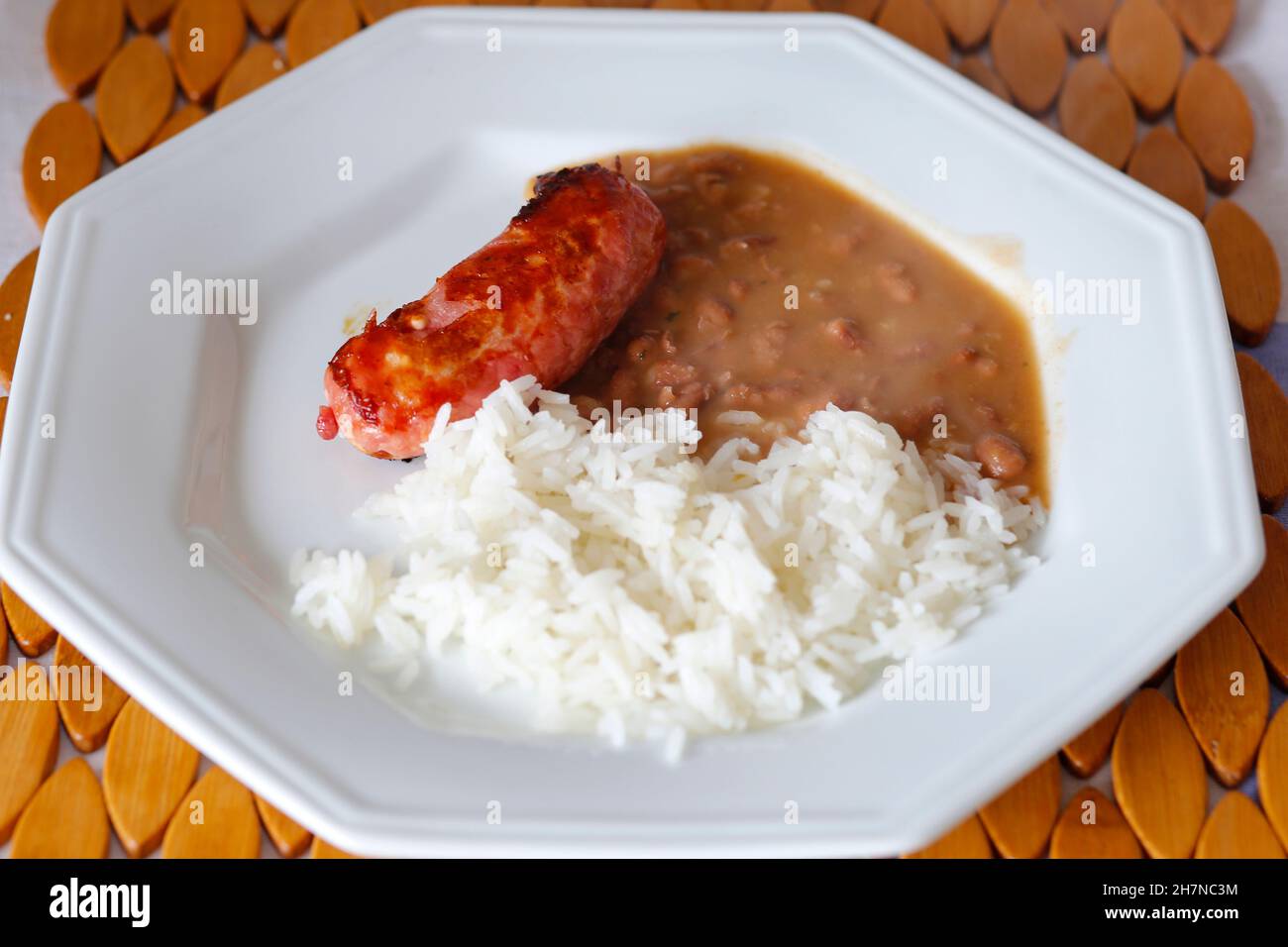 Bean rice plate hi-res stock photography and images - Alamy