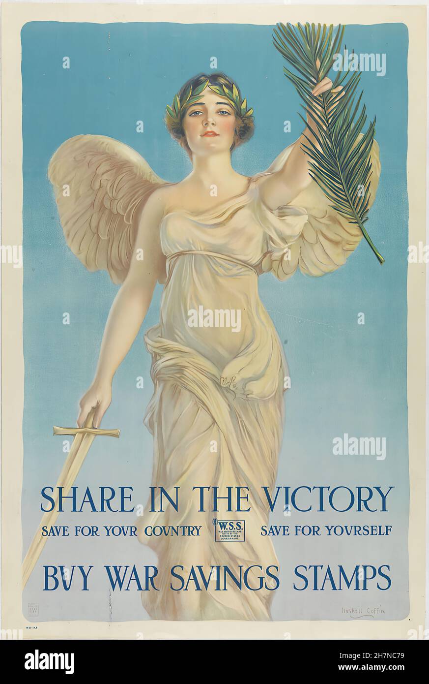 Share In The Victory Wss - World War One U.S.A Propaganda Poster Stock ...