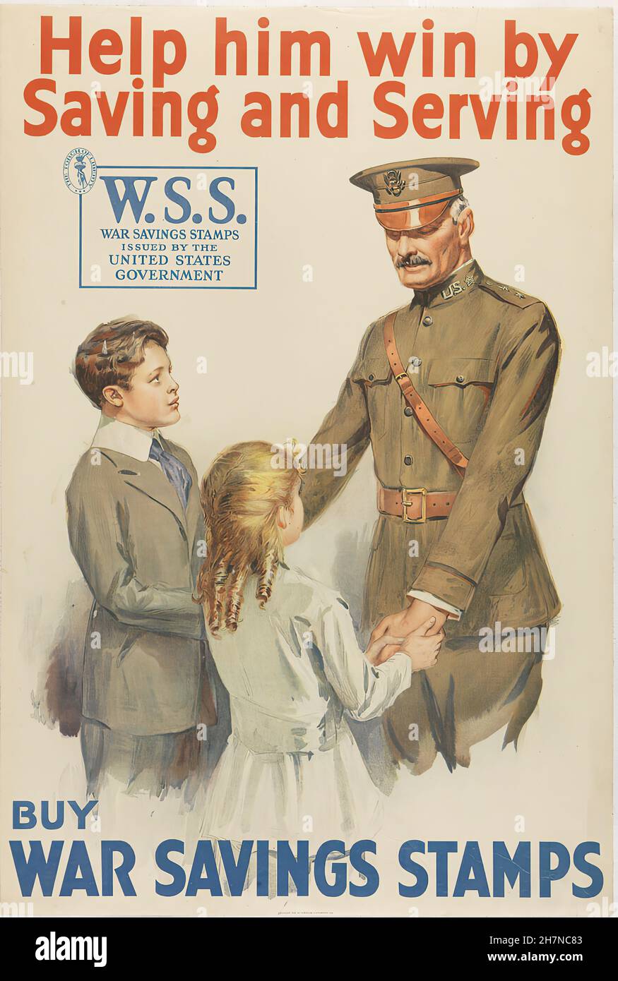 Help Him Win By Saving And Serving Wss - World War One U.S.A Propaganda ...