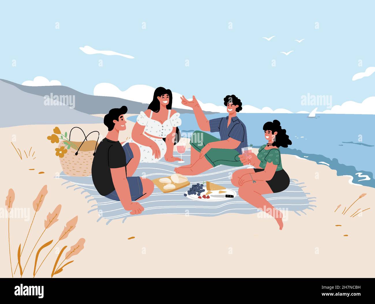 Summer holiday drinking Stock Vector Images - Alamy