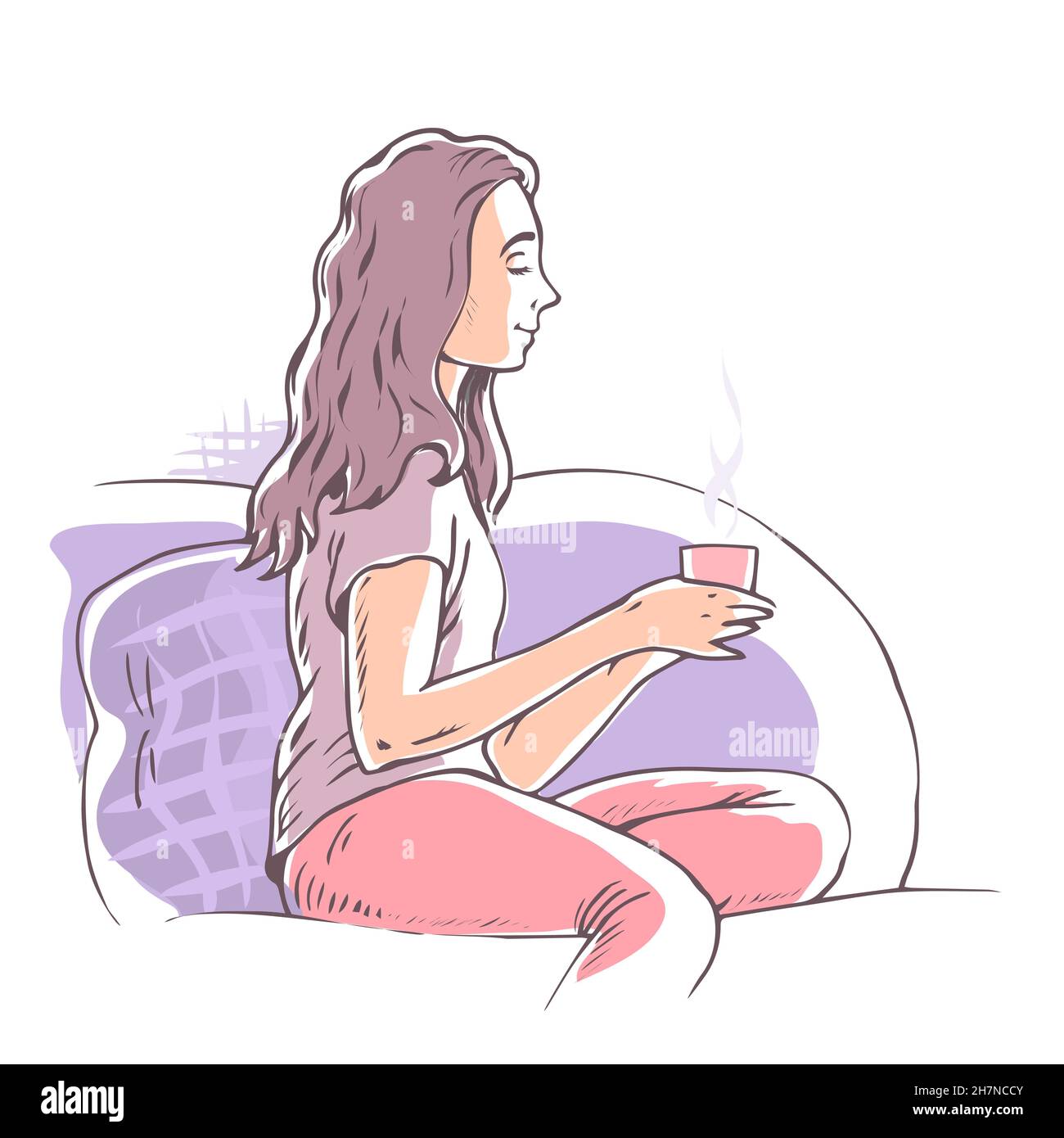 Resting face on hands Stock Vector Images - Alamy