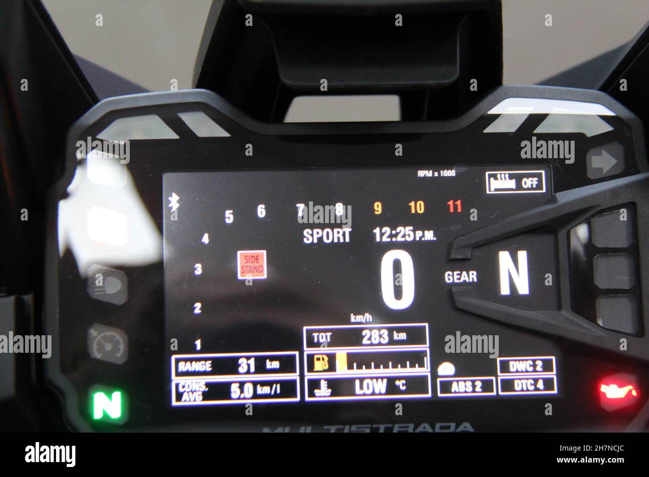 Ducati motorcycle: Instrument panel on. São Paulo - São Paulo - Brazil ...