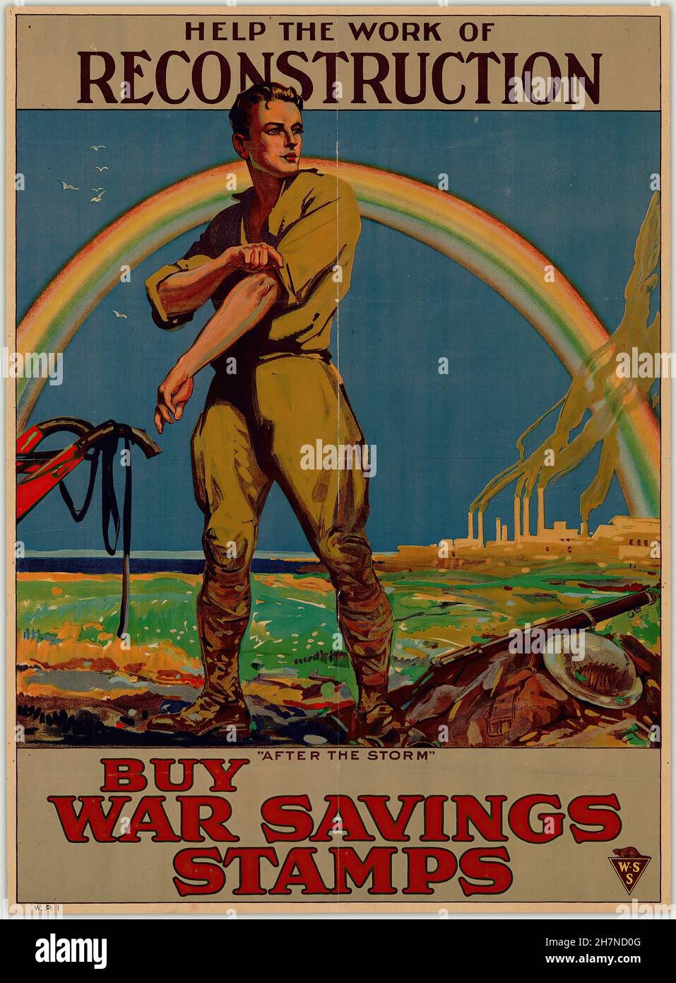 Help The Work Of Reconstruction Buy War Savings Stamps - World War One ...